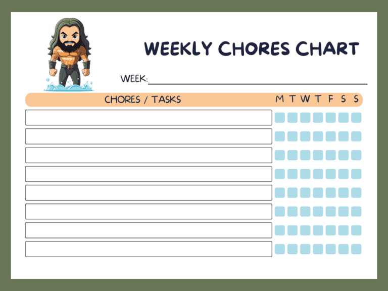25+ Free Printable Chore Charts for Kids | Templates You Can Customize ...